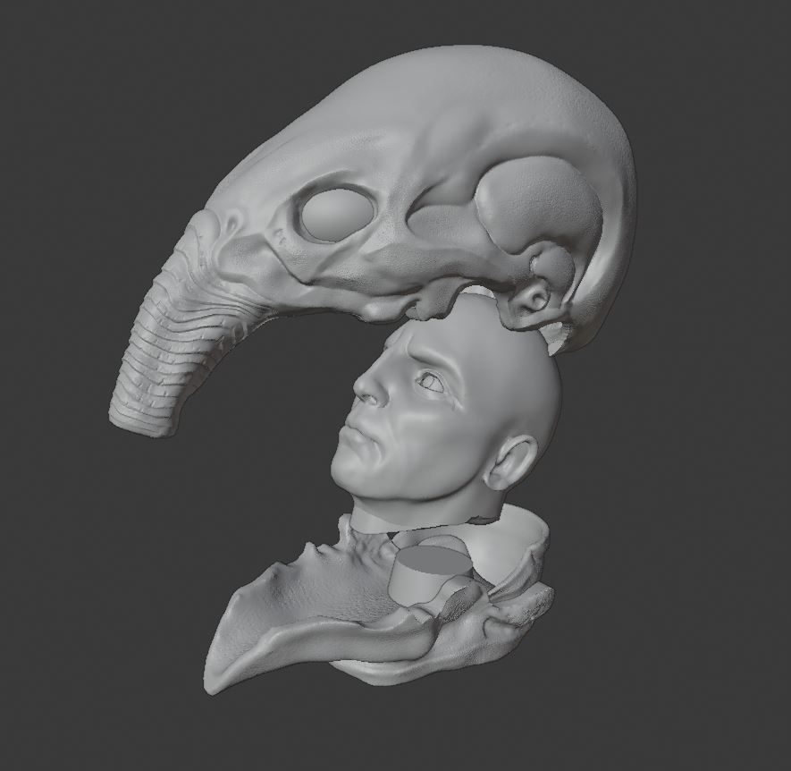 Stl File Prometheus Engineer Head With Space Jockey Helmet・3d Printer Model To Download・cults 